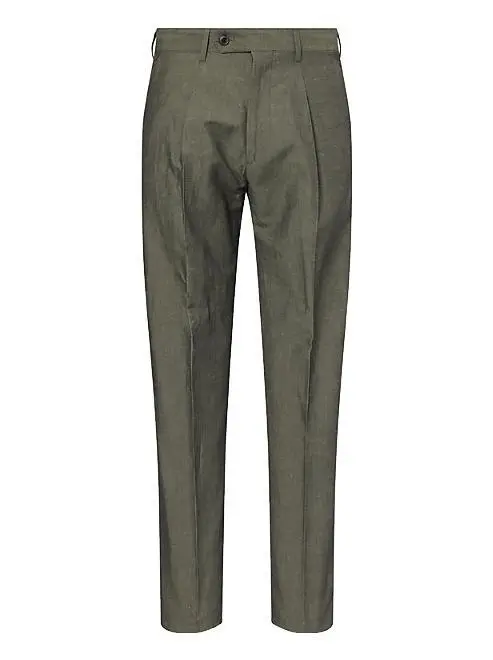Paul Smith Tapered-leg Slim-fit Trousers - Military Green