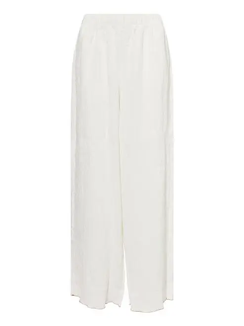 Lounge Crinkle Wide-leg Woven Trousers - White