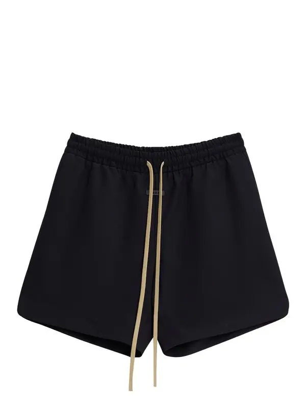 Fear Of God Contrast-drawstring Wool Shorts - Navy
