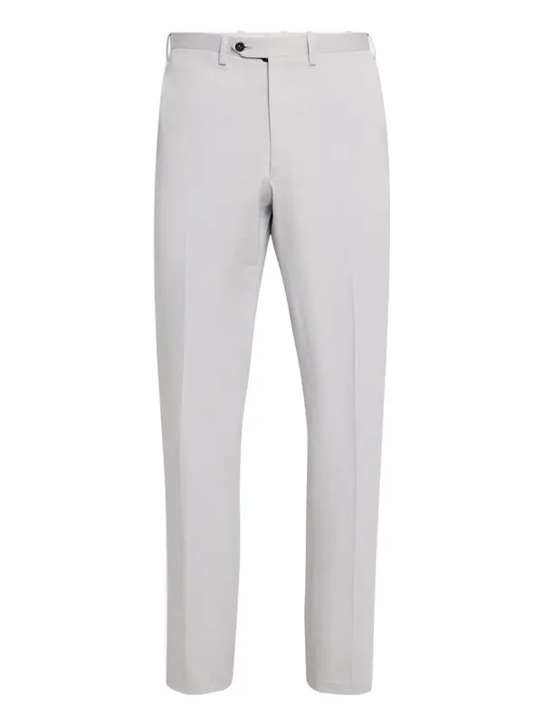 Kiton Cotton-cashmere Twill Trousers - Lt Gry