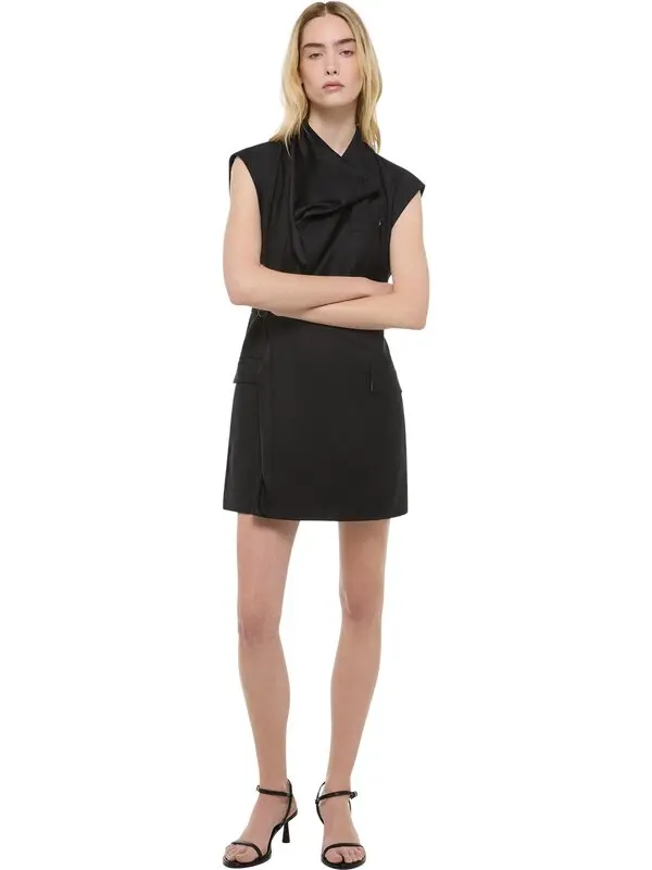 Helmut Lang Cowl Blazer Dress - Black