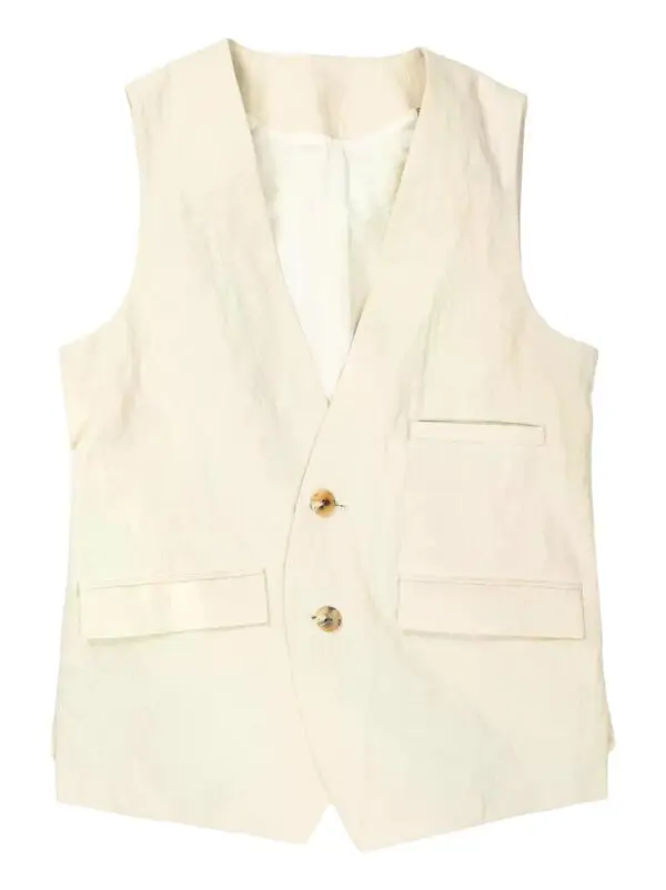 DEVOA Cotton Waistcoat - Neutrals