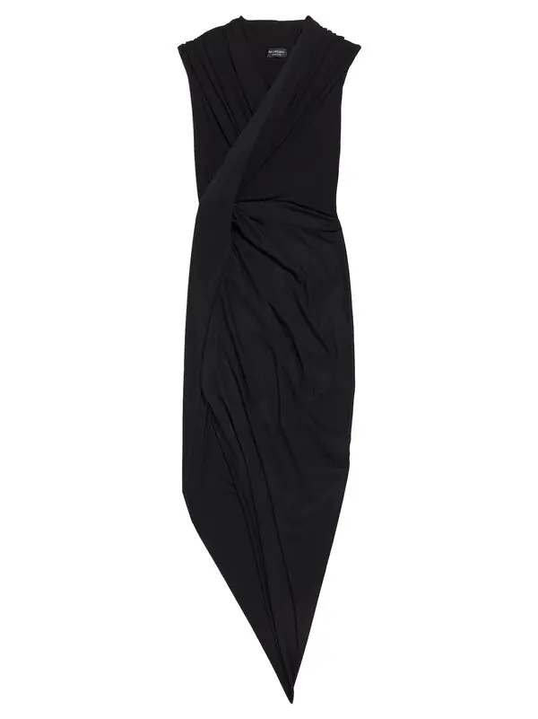 Balenciaga Draped Dress - Black