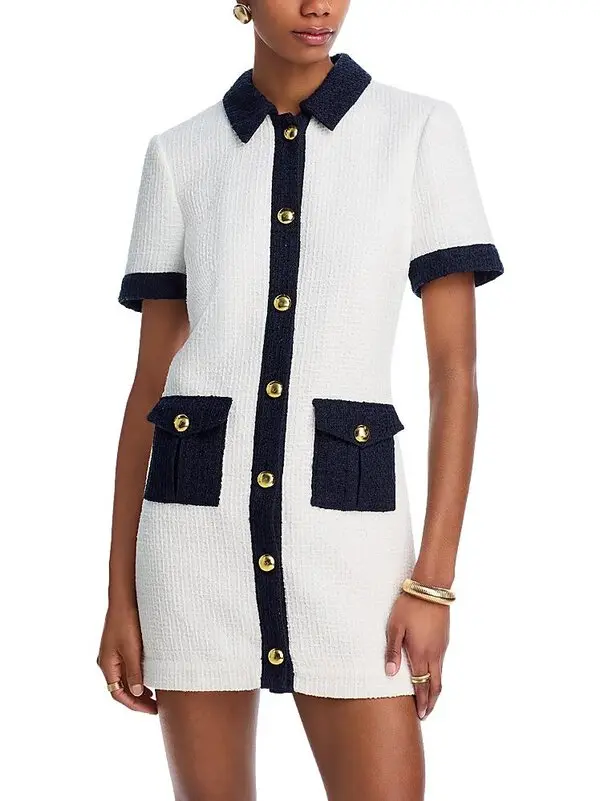 Cinq À Sept Nissy Mini Dress - White/navy