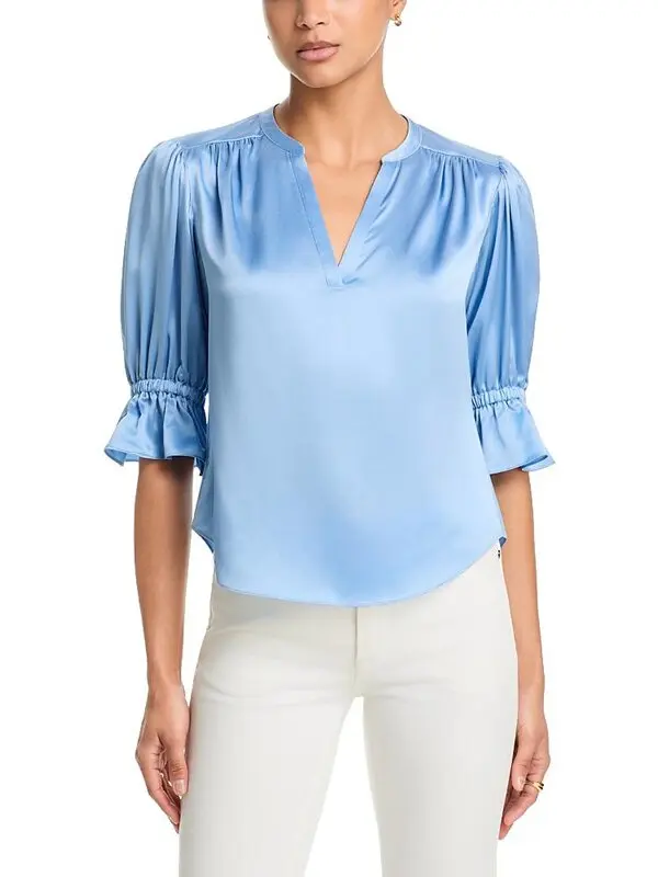 Cinq À Sept Fiona Silk Top - Blue Wisteria