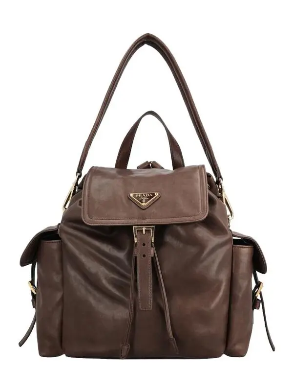 Prada Explore Medium Nappa Leather Backpack - Brown