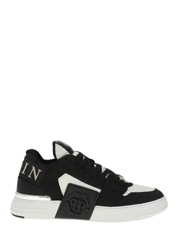 Philipp Plein Leather Sneakers - Black