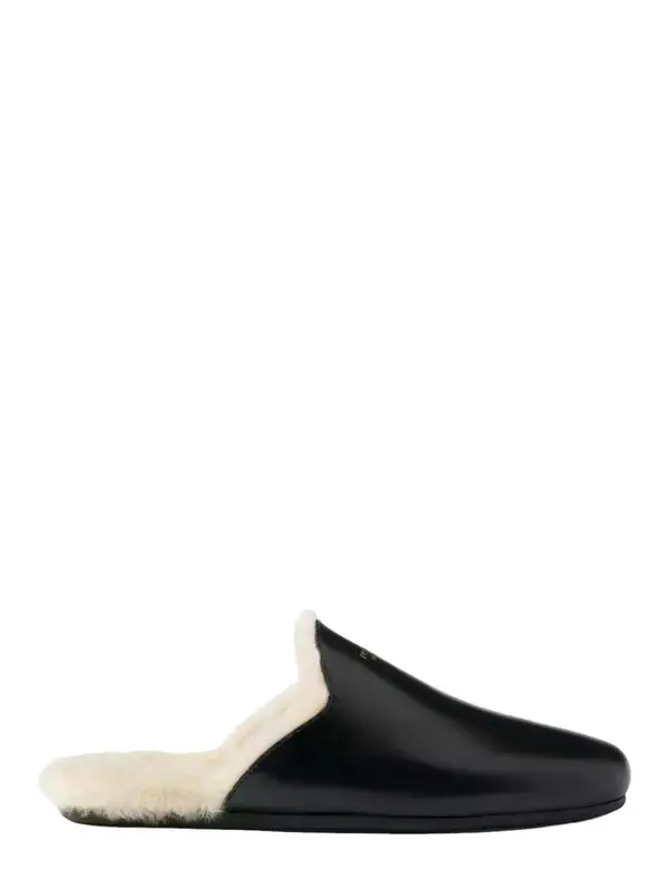Prada Leather Mules - Black