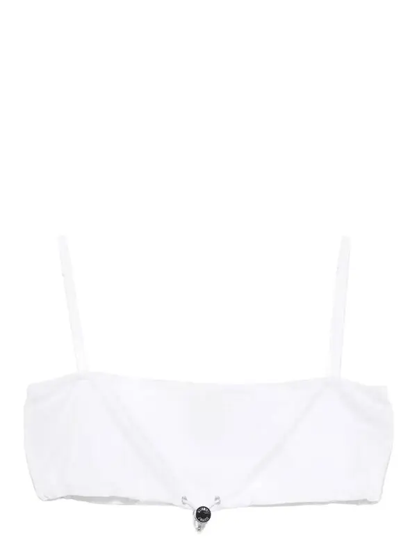 Moschino Poplin Cropped Top - White