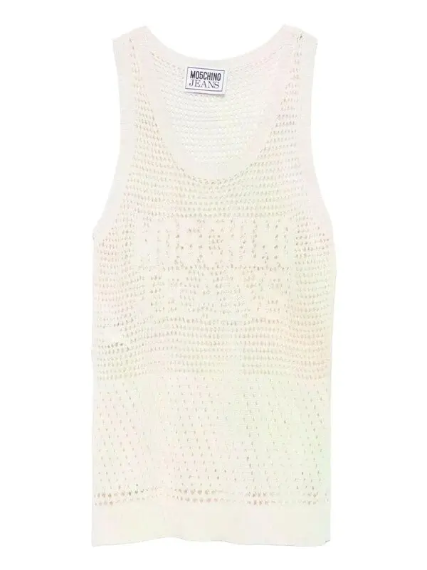 Moschino Open-knit Top - Neutrals