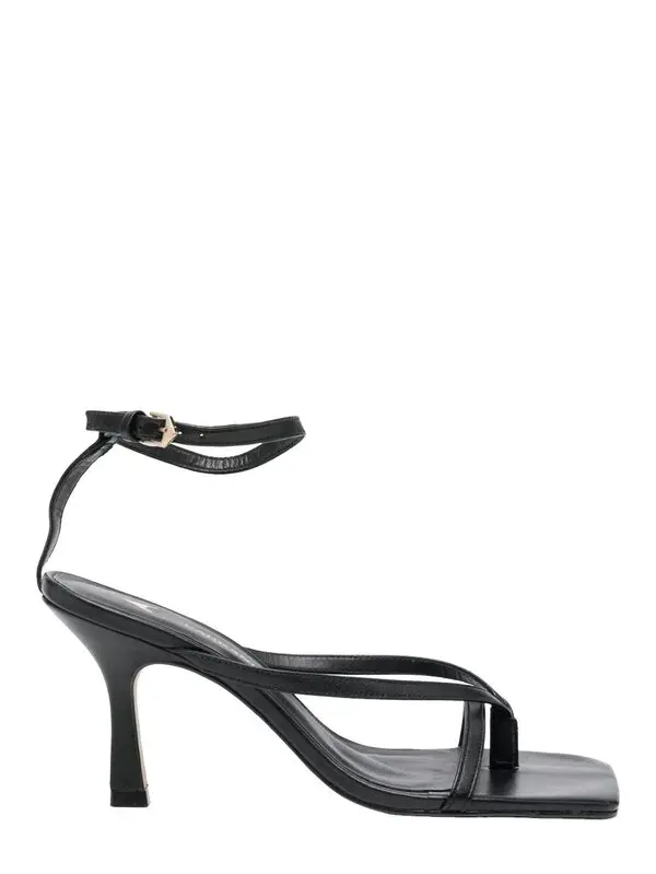 ANDREA CARRANO 85mm Leather Sandals - Black