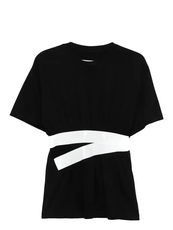 MAISON MARGIELA Tape-embellished T-shirt - Black