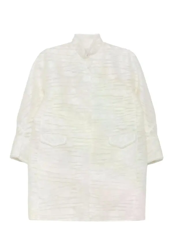 Shiatzy Chen Mandarin-collar Jacquard Jacket - White