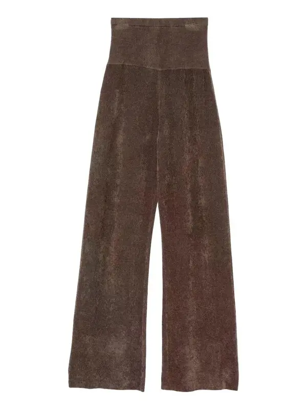 AYA MUSE Knitted Trousers - Brown