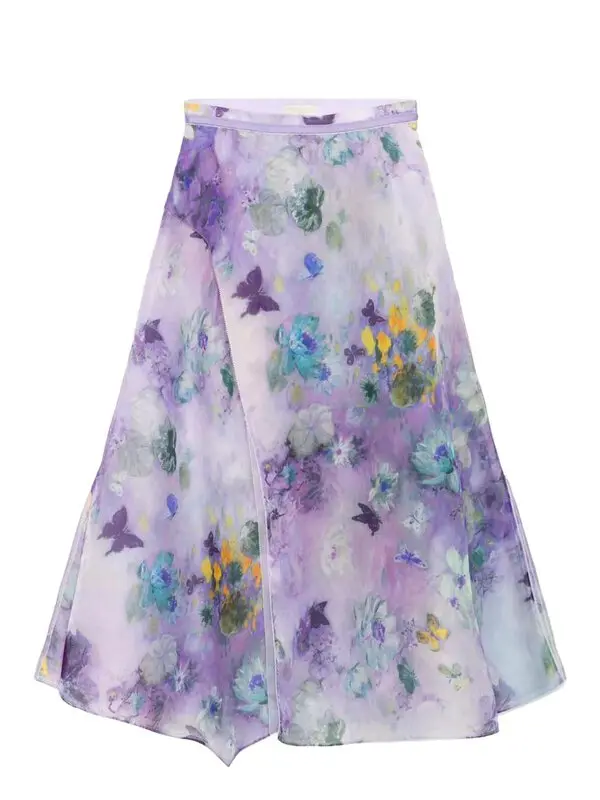 Shiatzy Chen Printed Skirt - Purple