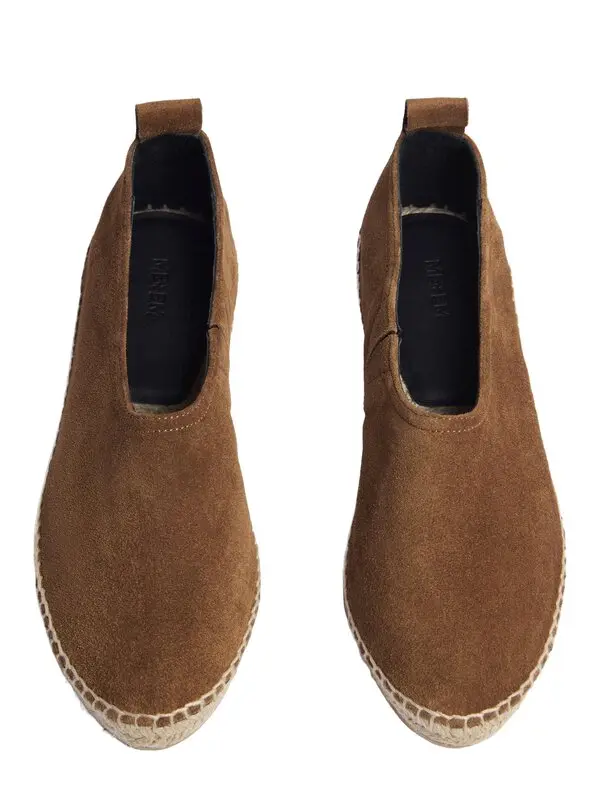 ME+EM Suede Espadrille Slipper - Tan