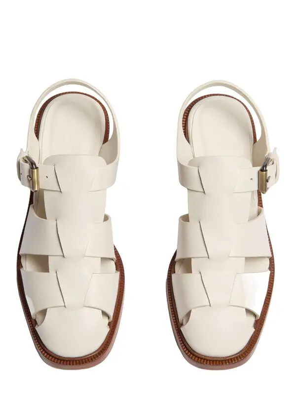 ME+EM Leather Fisherman Sandal - Off White