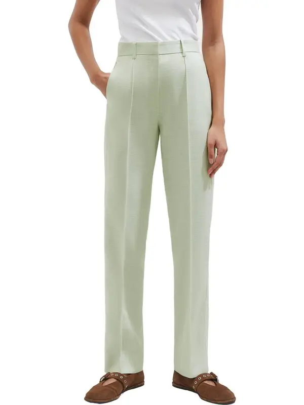 ME+EM Lightweight Tailored Cigarette Trousers - Mint Sorbet