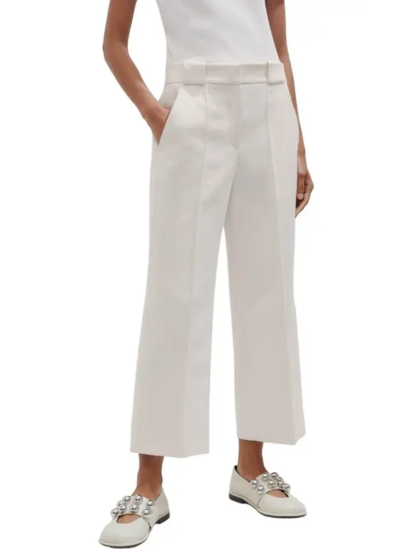 ME+EM Straight Crop Trouser - Cream