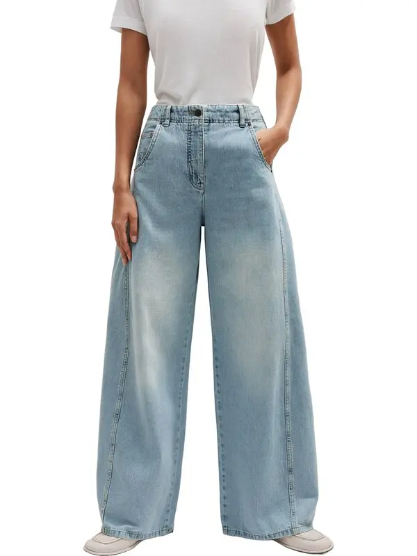 ME+EM Relaxed Wide-leg Jean - Light Wash