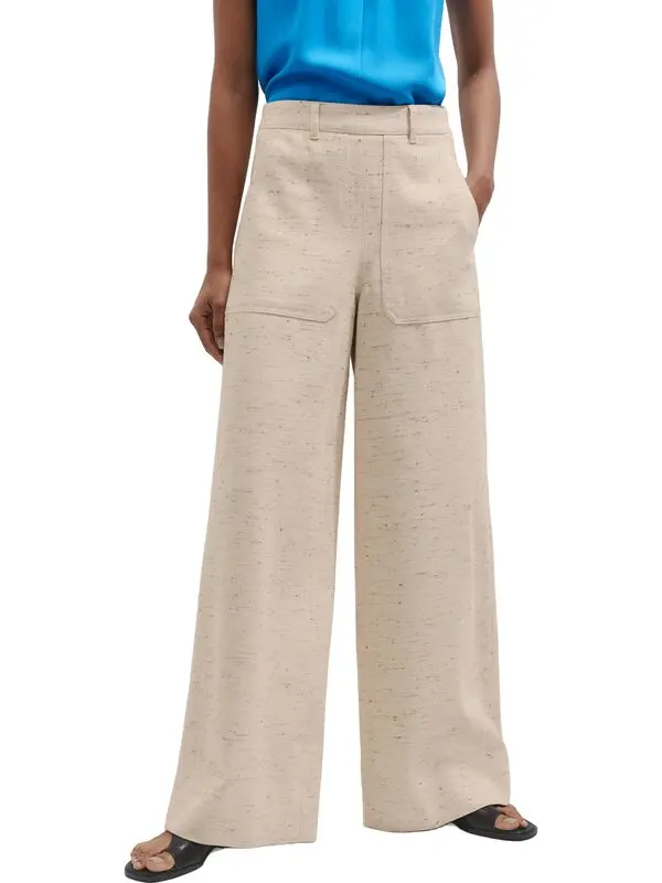 ME+EM Straight-leg Utility Trouser - Cream Multi