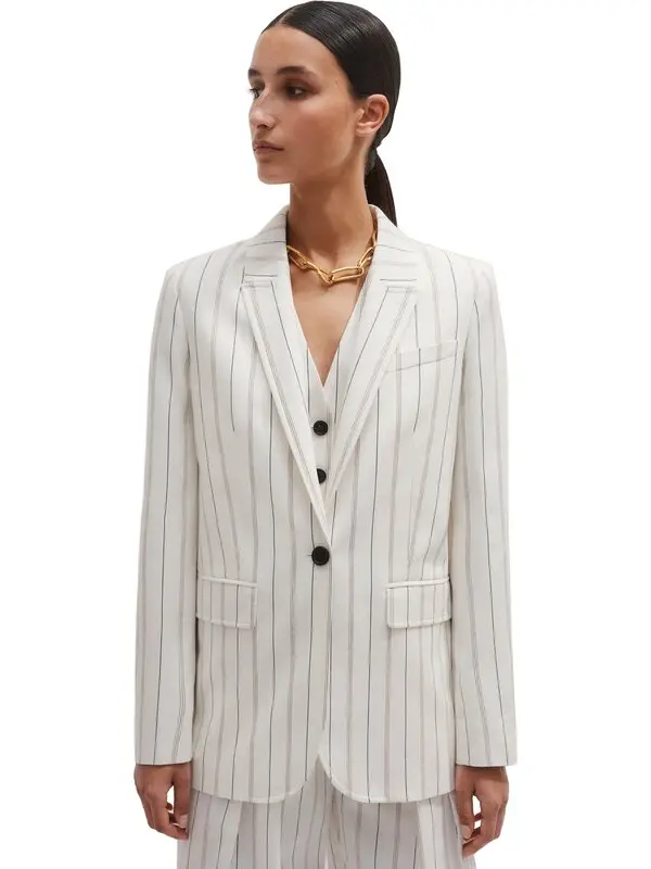ME+EM Striped Blazer - Multi Stripe