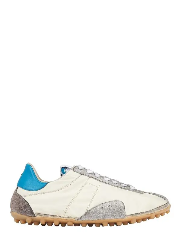 MAISON MARGIELA Sprinter Low Top Sneakers - Lemon  White  & Grey