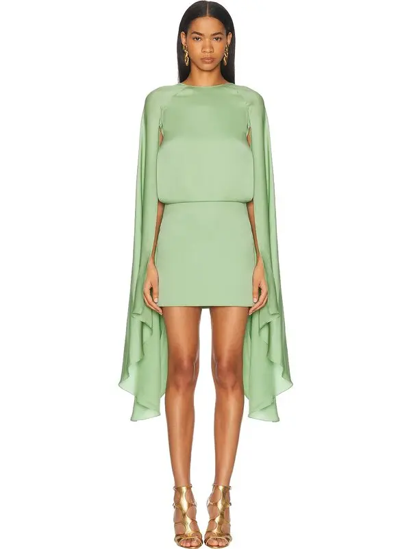 TOM FORD Cocktail Dress With Cape Effect - Matcha