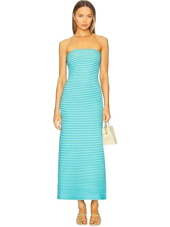 THE WOLF GANG Sunmor Knit Maxi Dress - Aqua