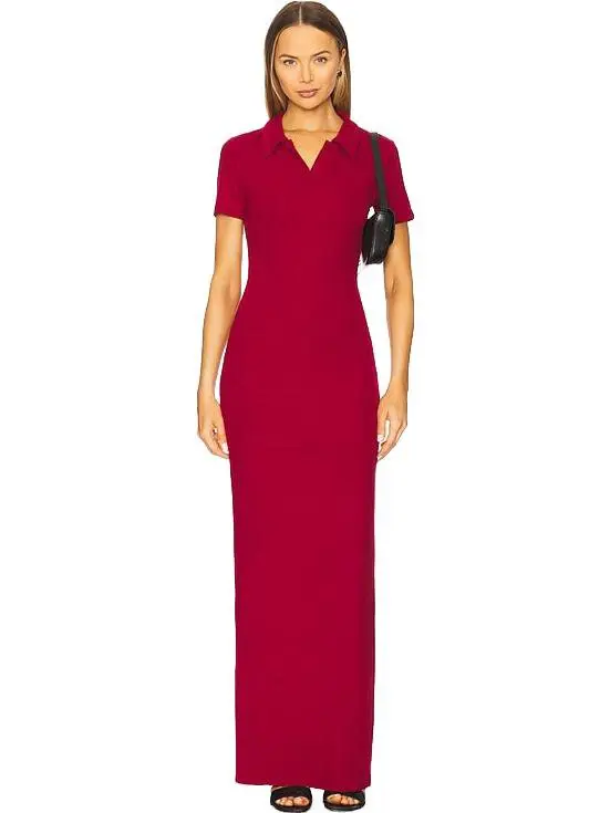 LOVERS AND FRIENDS Margo Polo Maxi Dress - Oxblood