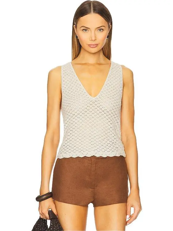 Alice + Olivia Annalise Tank - Oatmeal