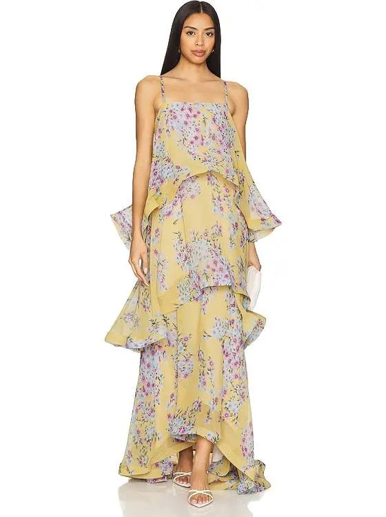 ELLIATT X Armani Maxi Dress - Yellow Floral