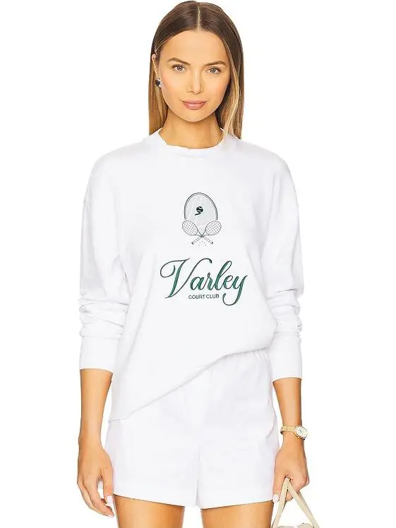 Varley Rasco Namesake Sweatshirt - White & Forest