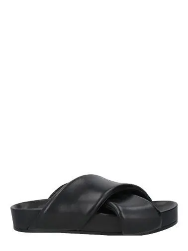 JIL SANDER Leather Sandals - Black