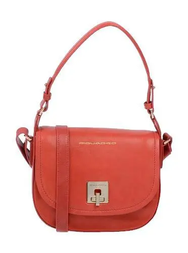 PIQUADRO Brick Cow Leather Saddle Bag - Red