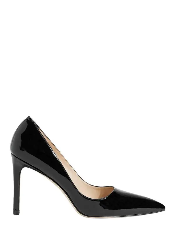 STUART WEITZMAN Leigh Patent-leather Pumps - Black