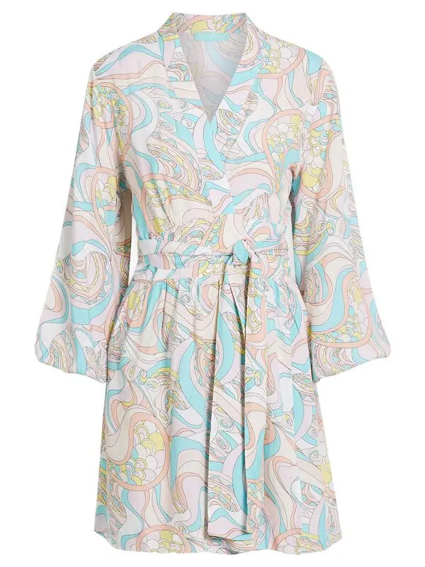 Melissa Odabash Juliet Paisley-print Mini Wrap Dress - Pastel Pink