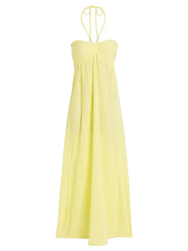 Melissa Odabash Mila Crochet Maxi Dress - Yellow