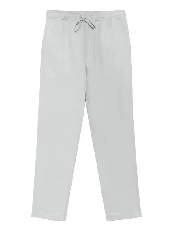 Canali Slub-texture Trousers - Blue