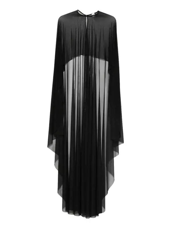 ATU BODY COUTURE Semi-sheer Cape - Black