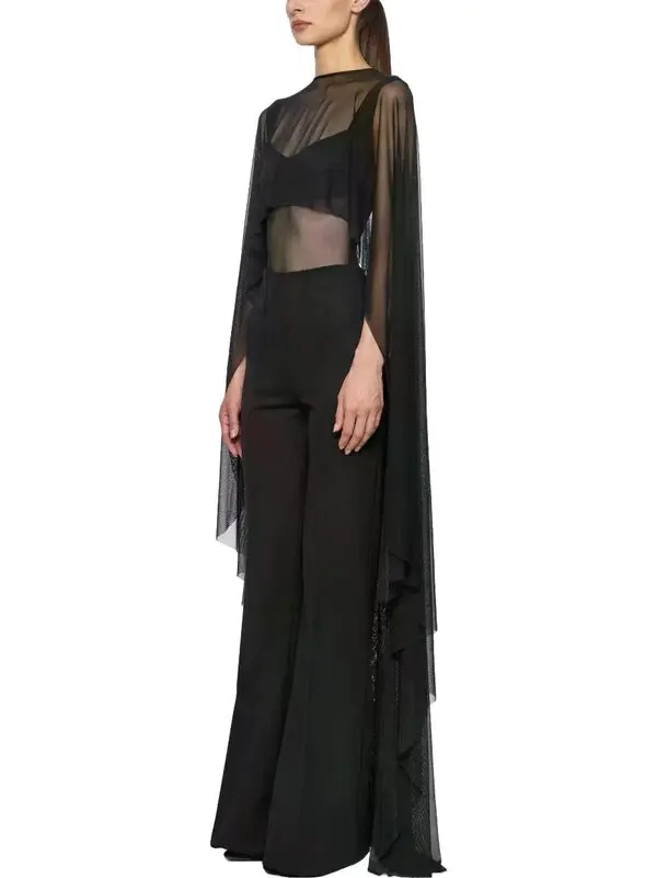 ATU BODY COUTURE Semi-sheer Cape - Black