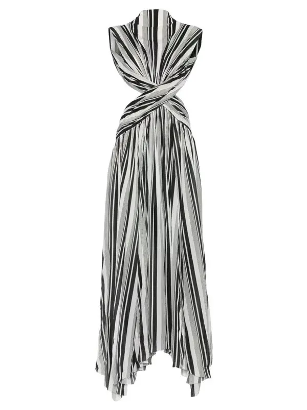 Philosophy Di Lorenzo Serafini Striped Maxi Dress - Neutrals