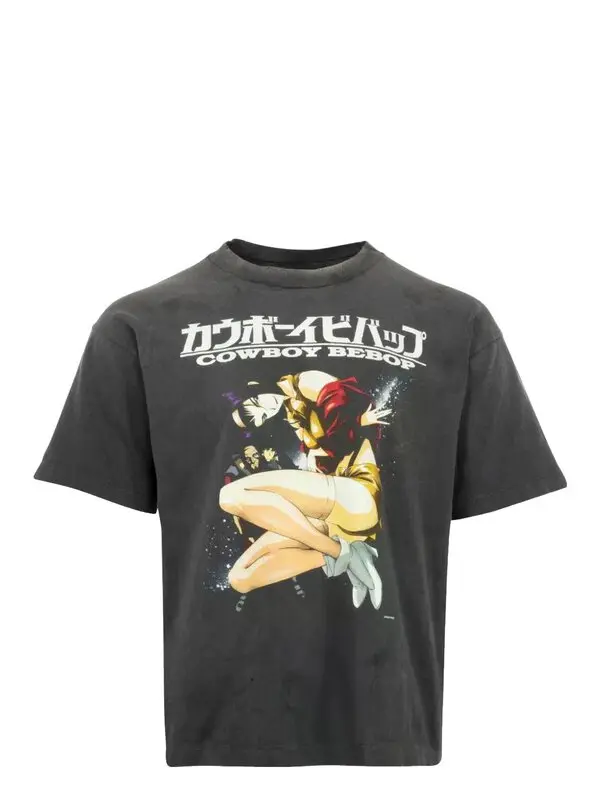 SAINT MXXXXXX X Cowboy Bebop Graphic-print T-shirt - Black