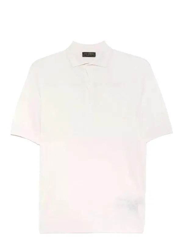 DELL'OGLIO Fine-knit Polo Shirt - Neutrals