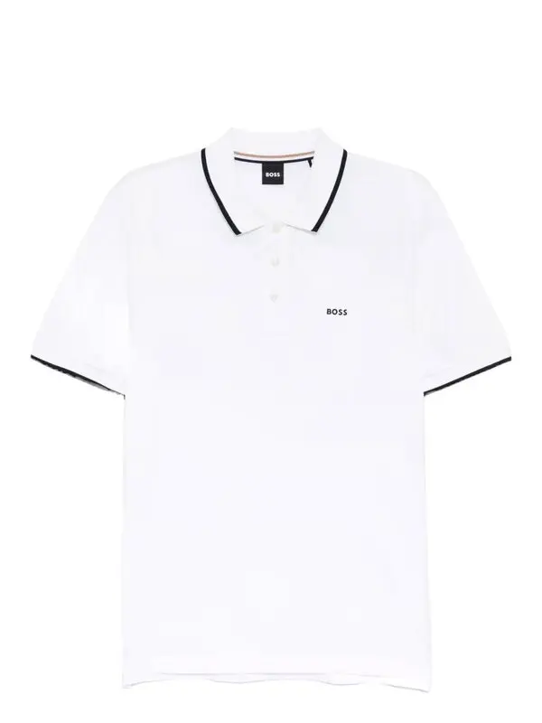 BOSS Logo Polo Shirt - White