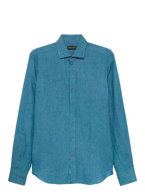 DELL'OGLIO Linen Shirt - Blue