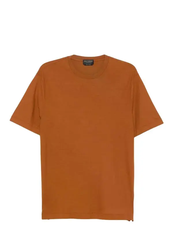 DELL'OGLIO Cotton T-shirt - Brown