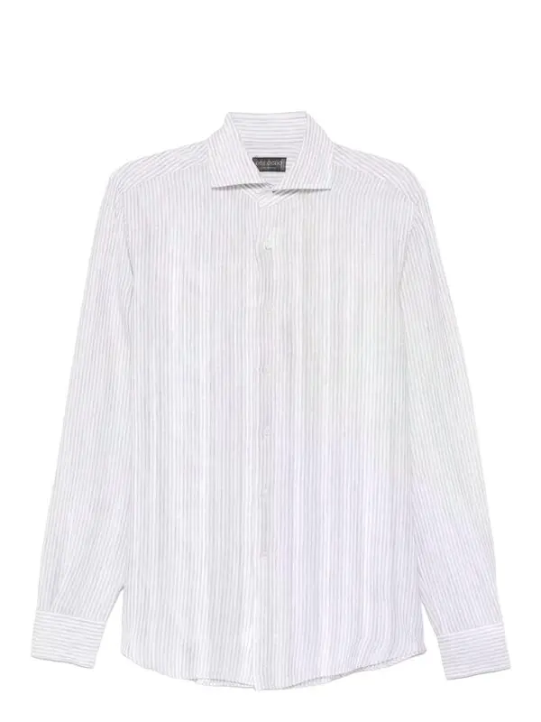 DELL'OGLIO Striped Shirt - Grey