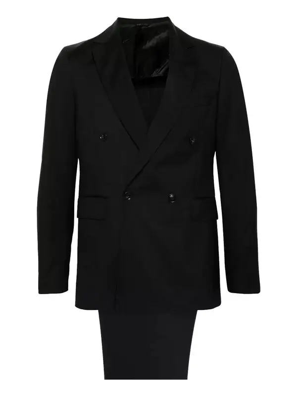 UNGARO Double-breasted Wool Suit - Black