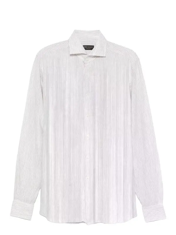 DELL'OGLIO Striped Shirt - Neutrals